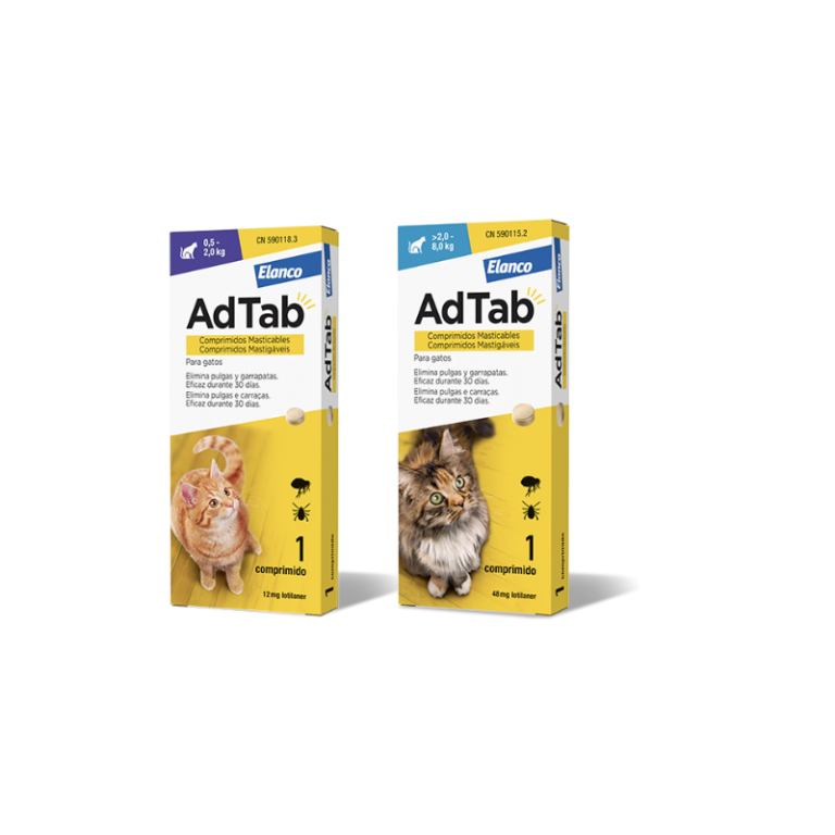 AdTab 48 mg Gatos Comprimido Antiparasitario Masticable - CV Guadiana